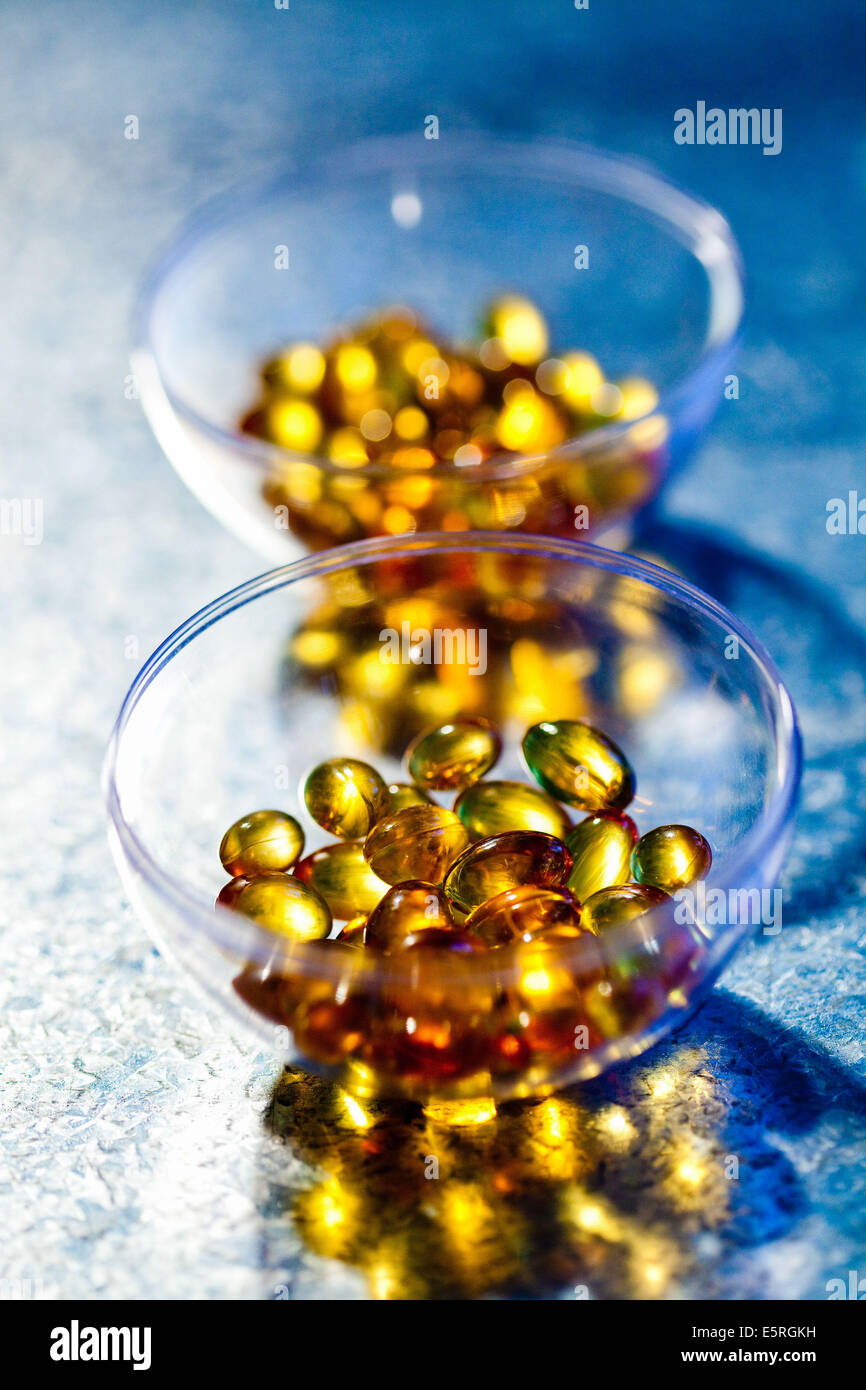 Liquid nutritional supplements in capsules Stock Photo - Alamy