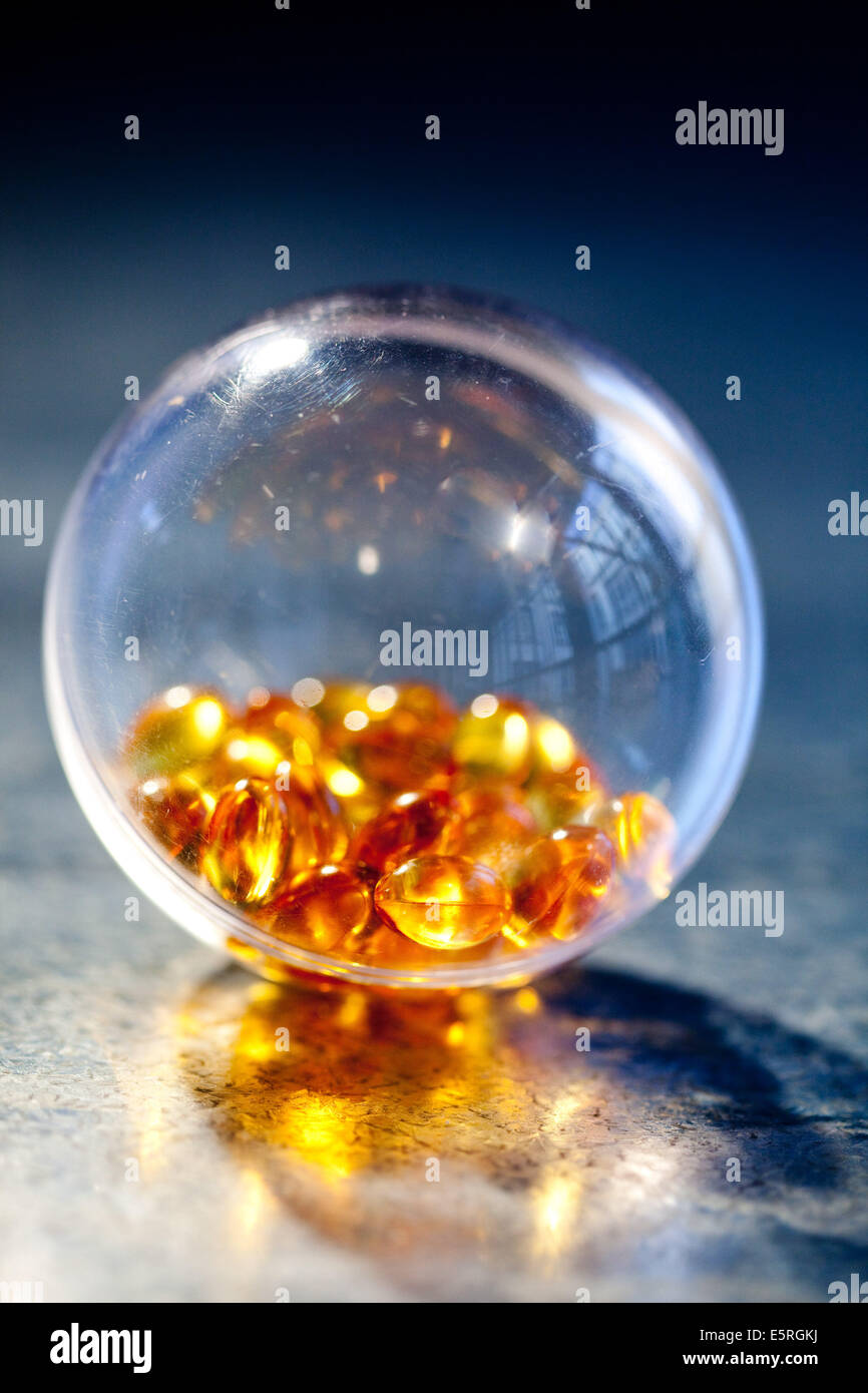 Liquid nutritional supplements in capsules Stock Photo - Alamy