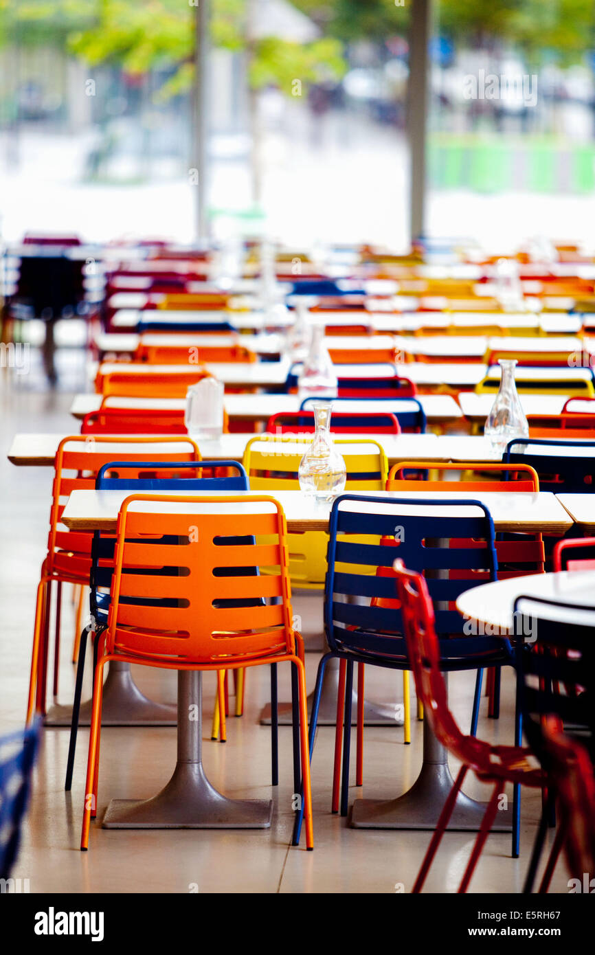 Chairs in restaurant Stock Photo - Alamy