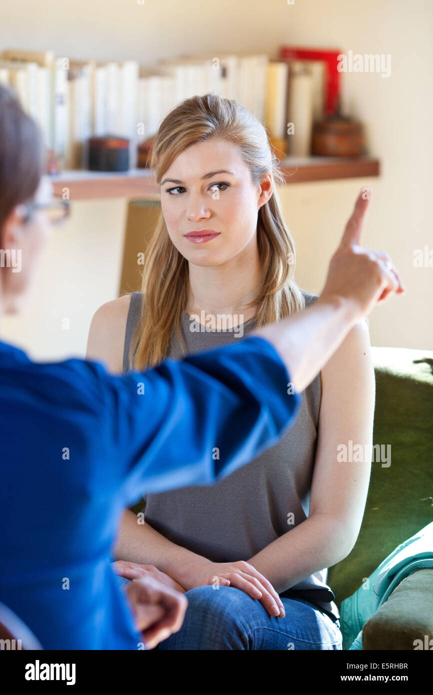 Woman undergoing EMDR (Eye Movement Desensitization and Reprocessing ...