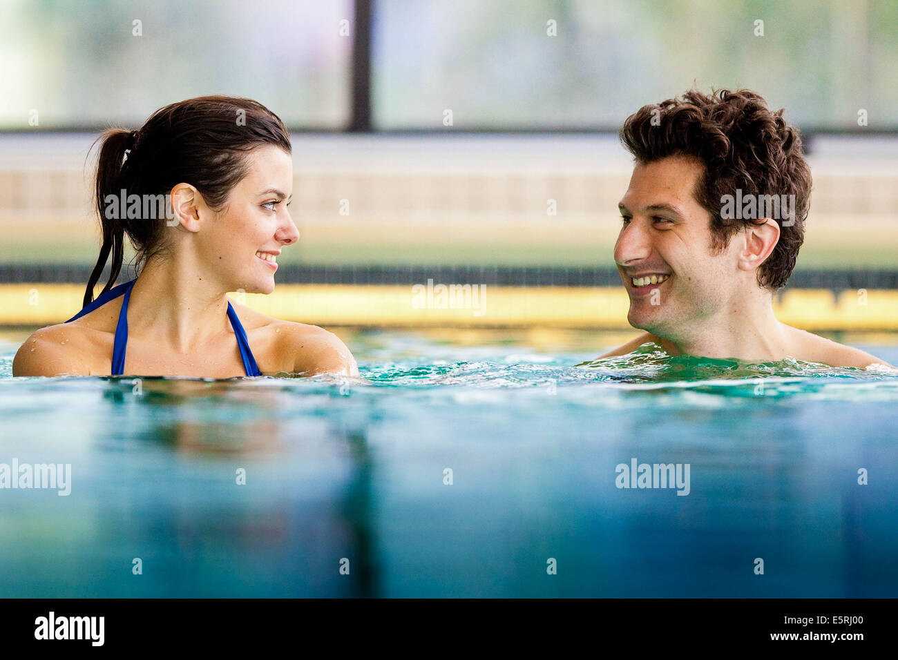 Thalasso pool couple hi-res stock photography and images - Alamy