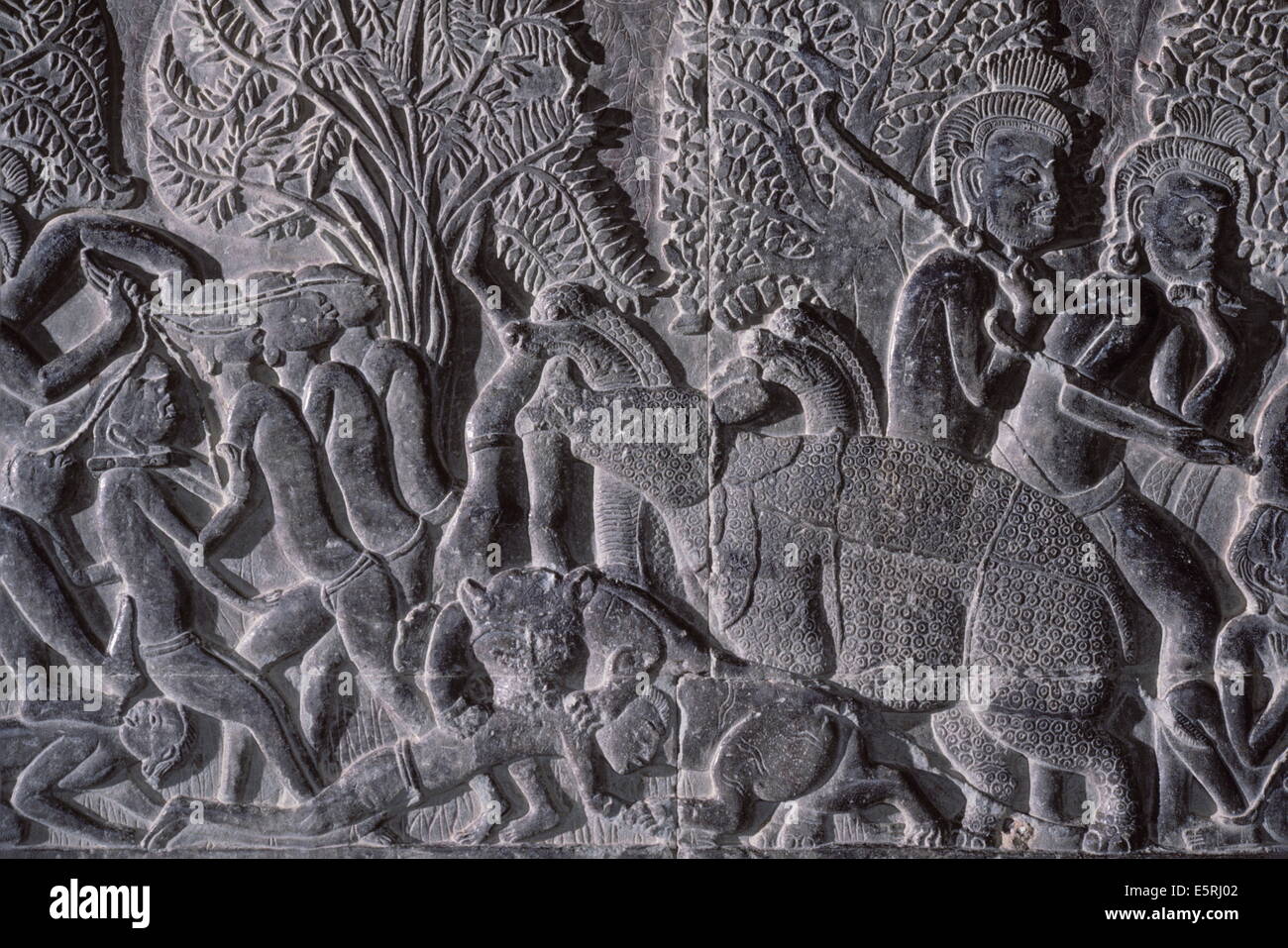 Bas-relief depicting the punishments of hell, on the south gallery wall ...