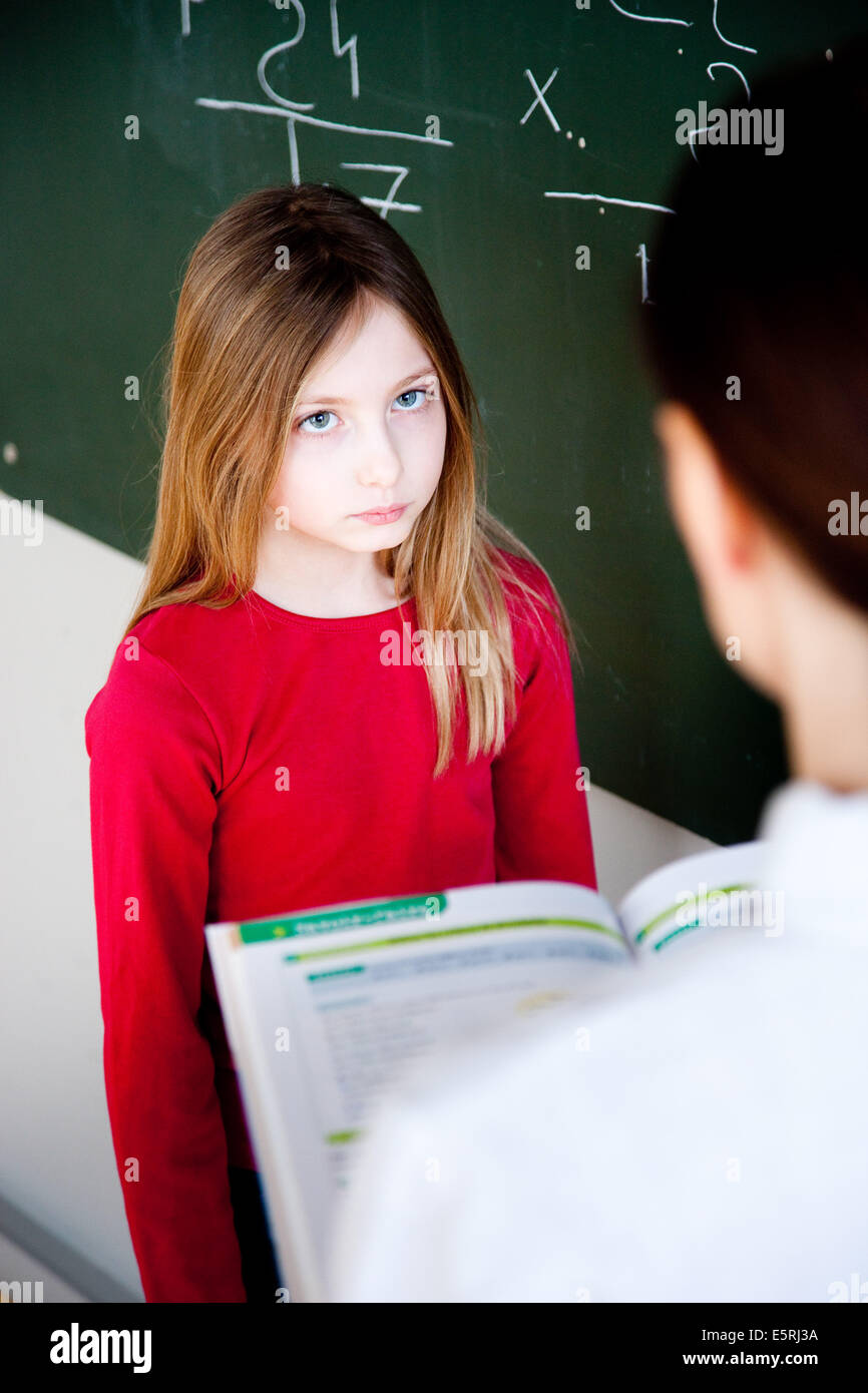 6-year-old girl at school Stock Photo - Alamy