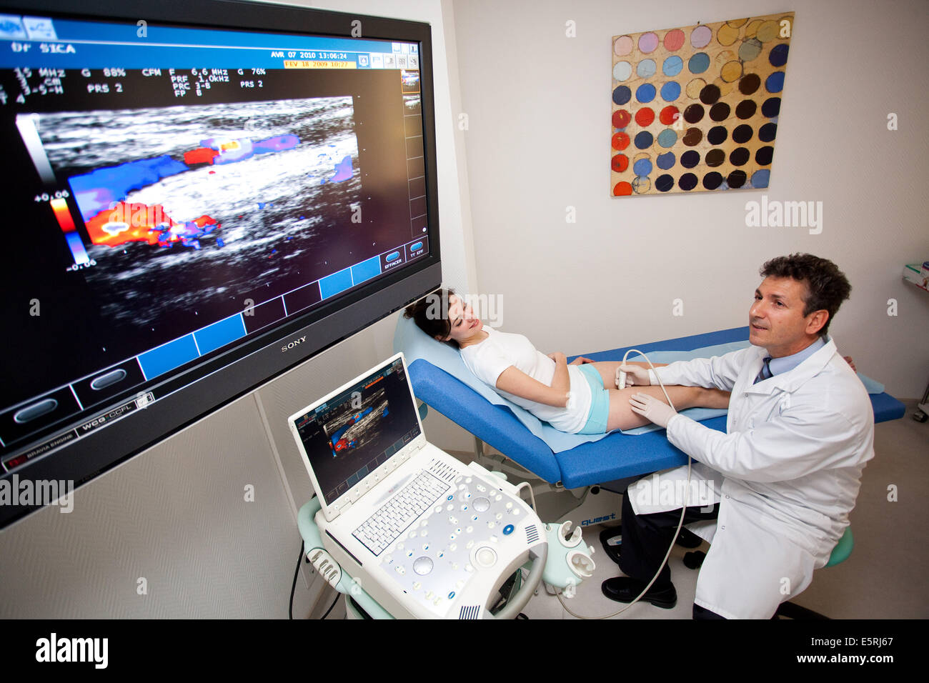 Woman undergoing doppler ultrasound hi-res stock photography and images ...