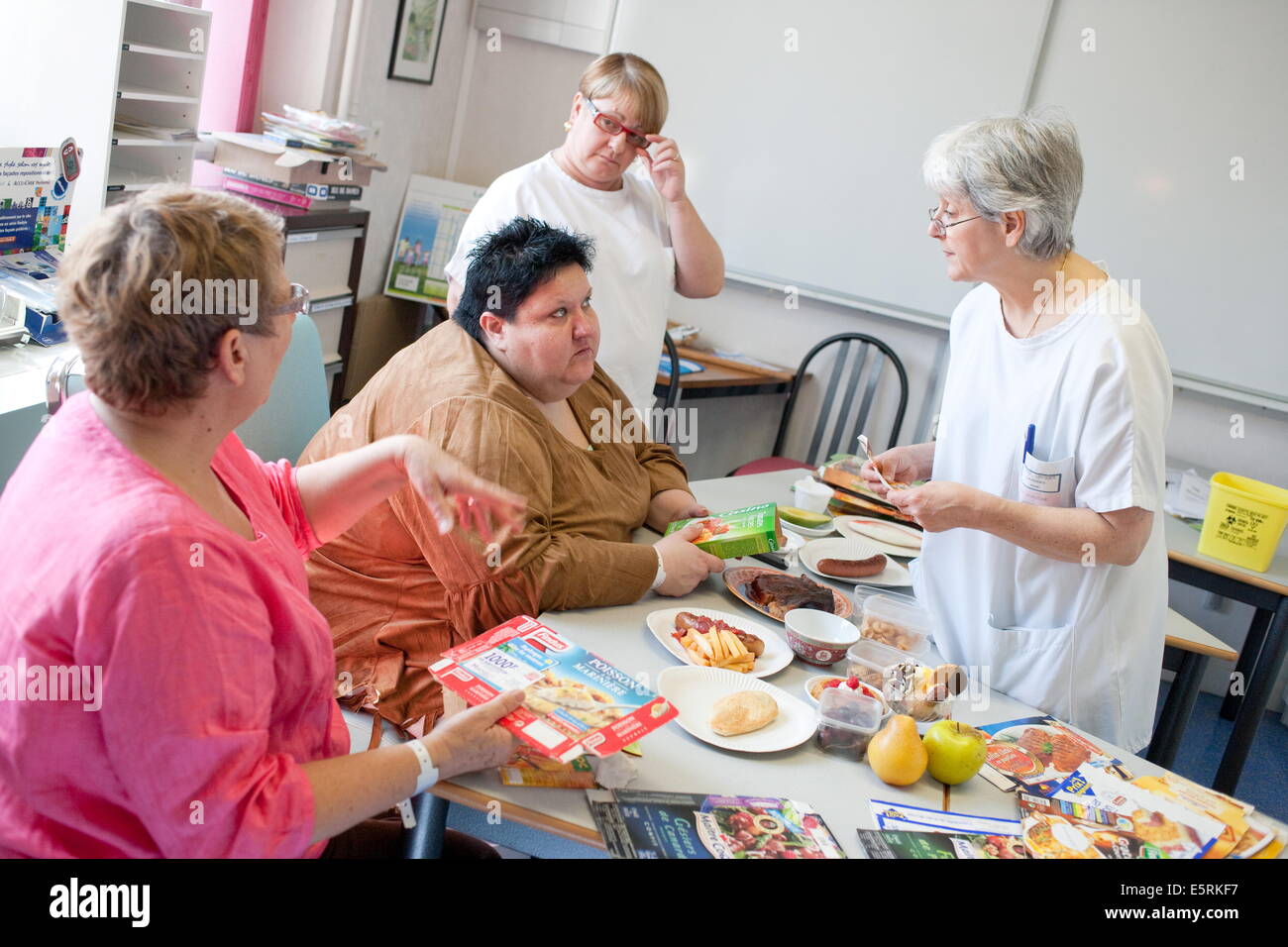 Obese woman with nurse hi-res stock photography and images - Alamy