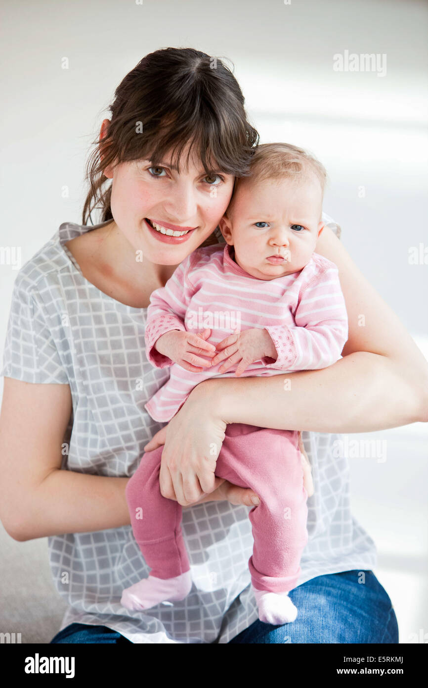 2-month-old baby girl and mother Stock Photo - Alamy