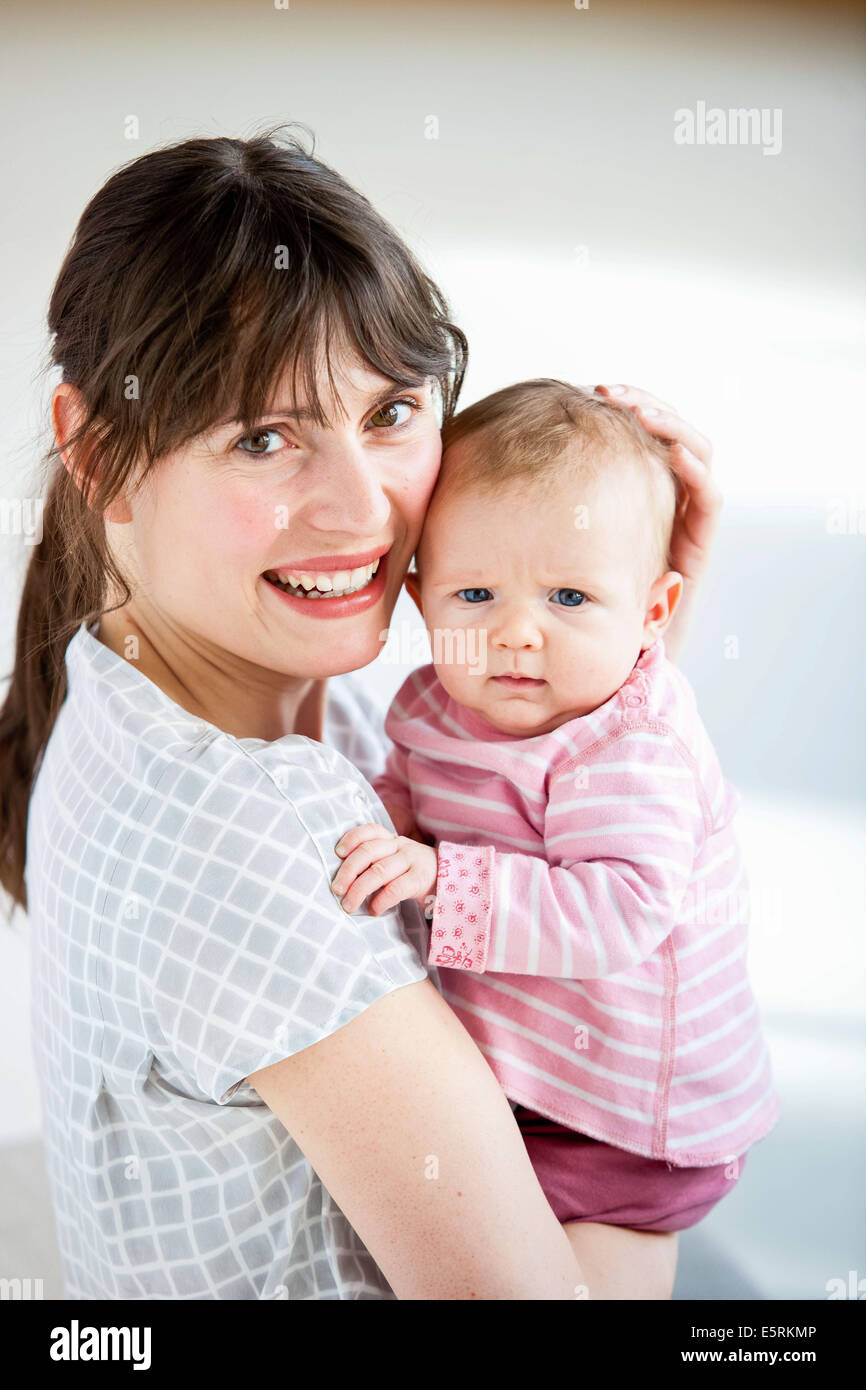 2-month-old baby girl and mother Stock Photo - Alamy