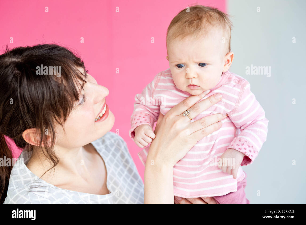 2-month-old baby girl and mother Stock Photo - Alamy