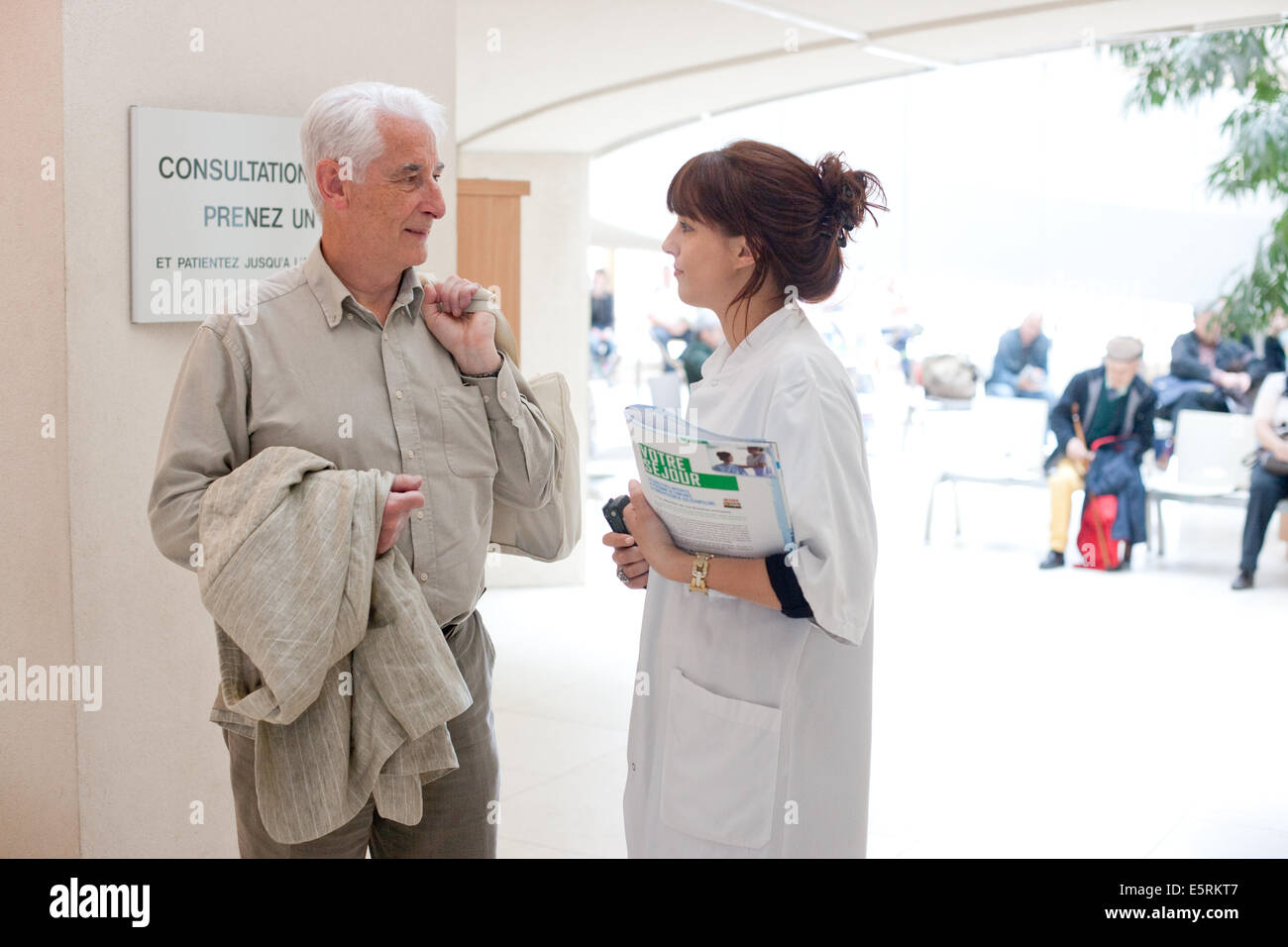 Hospital admission hall, Limoges hospital, France Stock Photo - Alamy