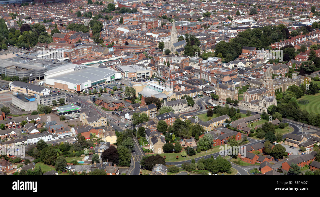 aerial view of Rugby town centre Stock Photo - Alamy