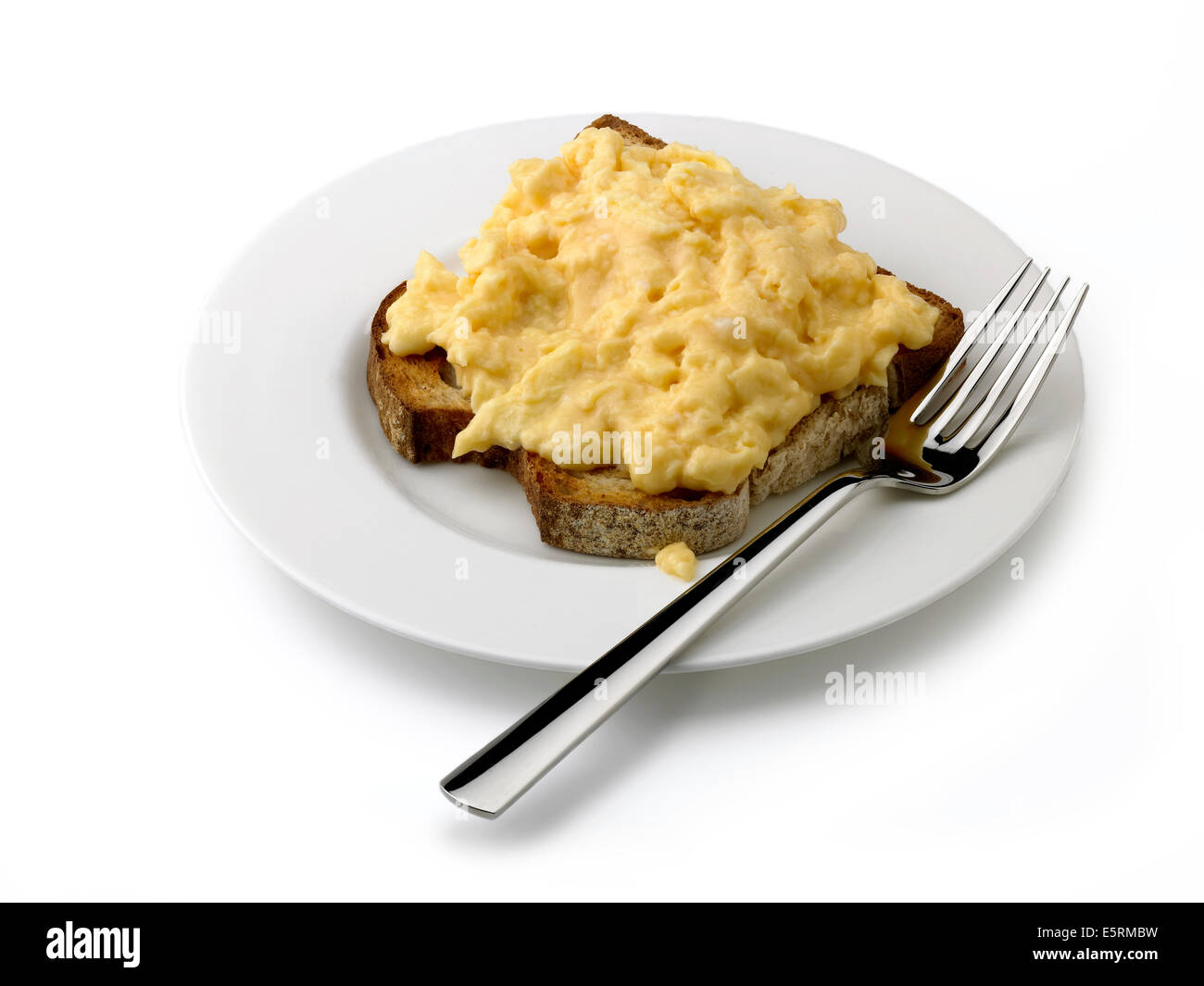 Breakfast scrambled eggs bread toast Cut Out Stock Images & Pictures ...