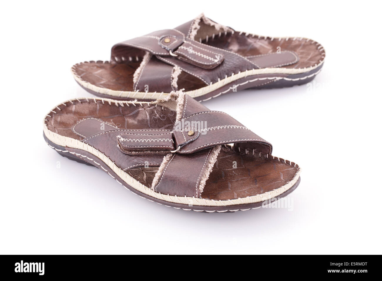 Sandals isolated on white background Stock Photo - Alamy