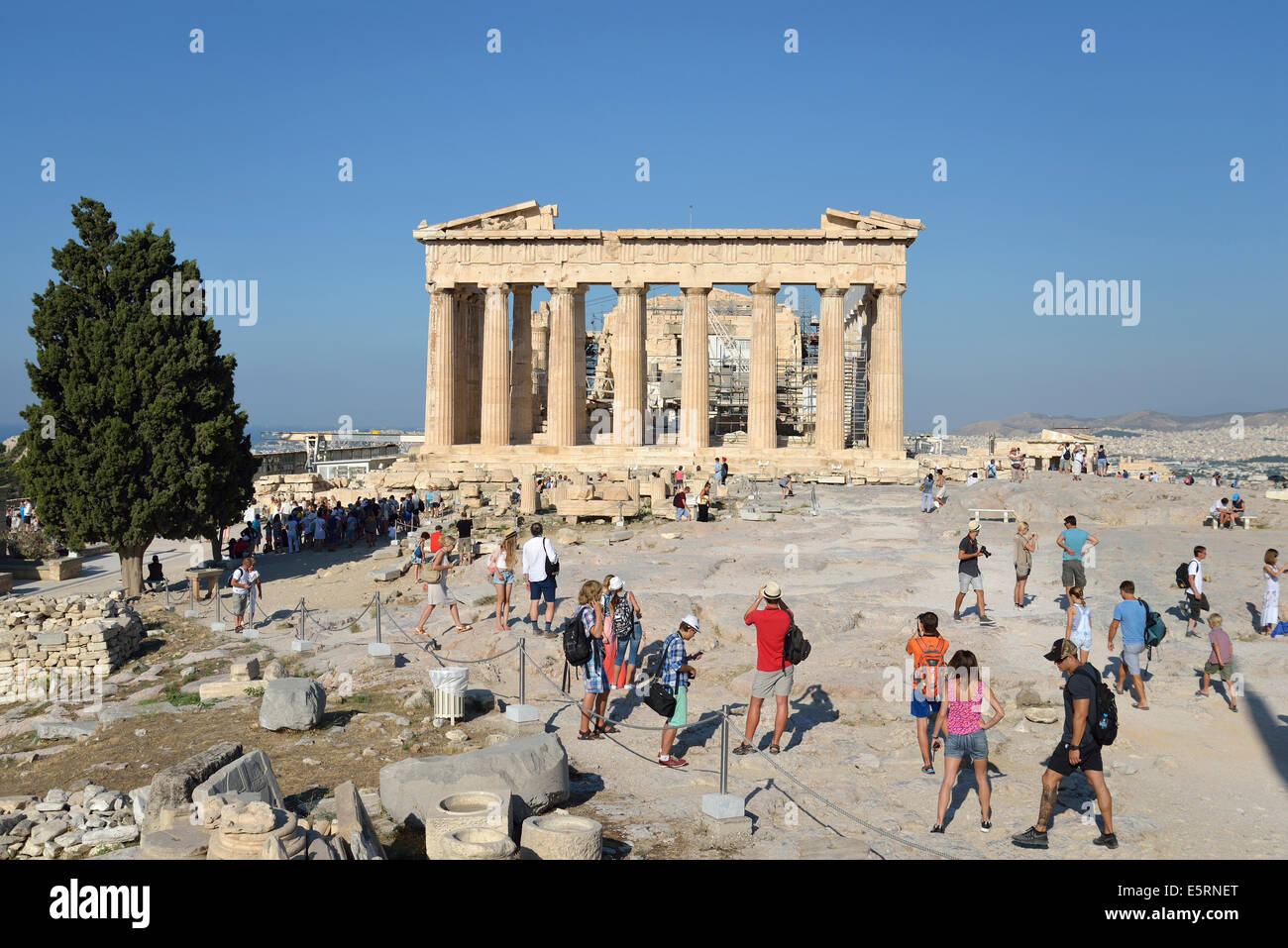 Tourists in Acropolis of Athens, Greece Stock Photo - Alamy