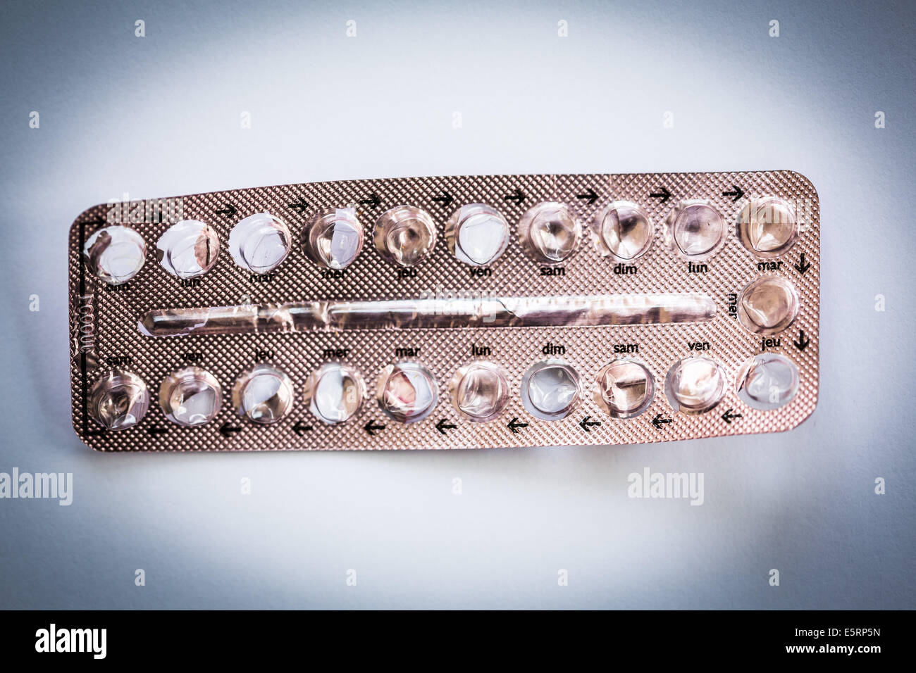 Empty contraceptive pill blister pack Stock Photo - Alamy