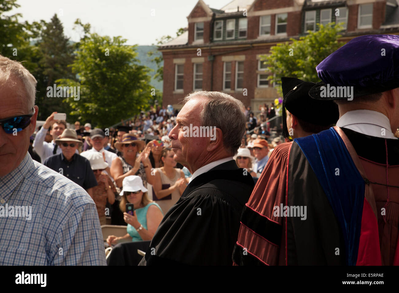 Mayor Bloomberg awaits the start of graduation ceremony at Williams ...