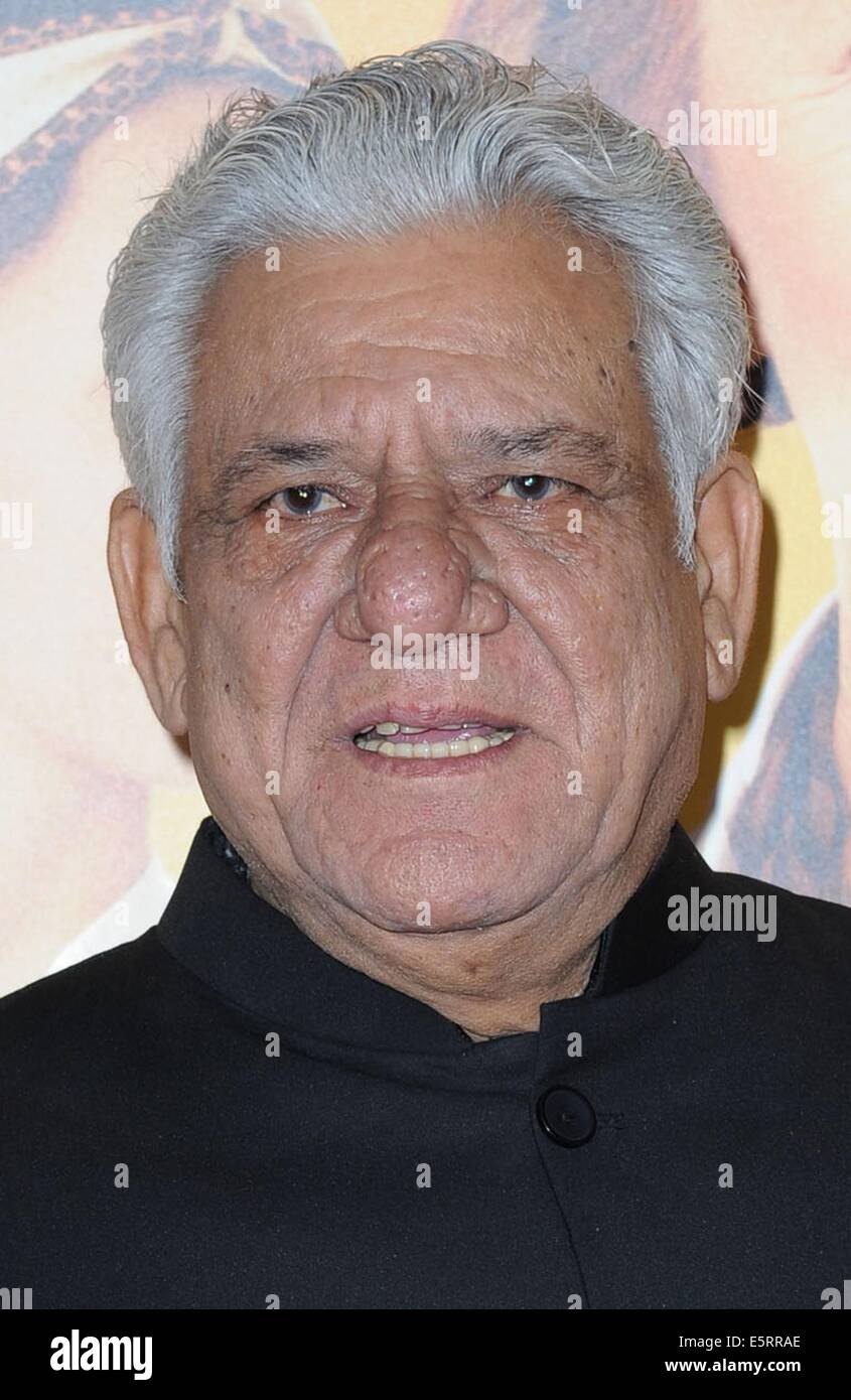 New York, NY, USA. 4th Aug, 2014. Om Puri at arrivals for THE HUNDRED ...