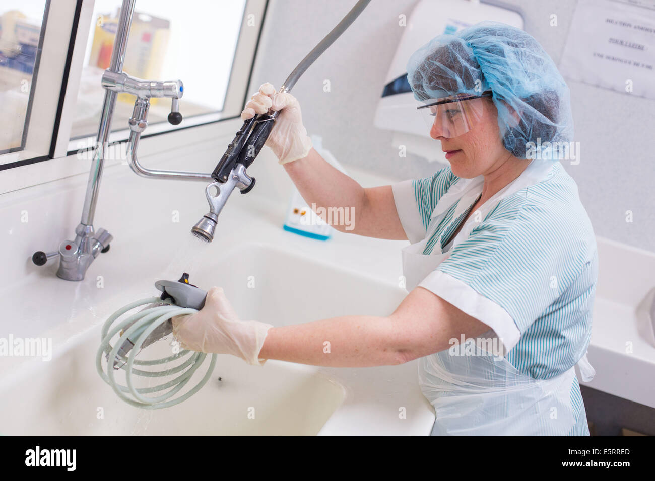 Medical equipment disinfection. Bordeaux hospital, France Stock Photo ...