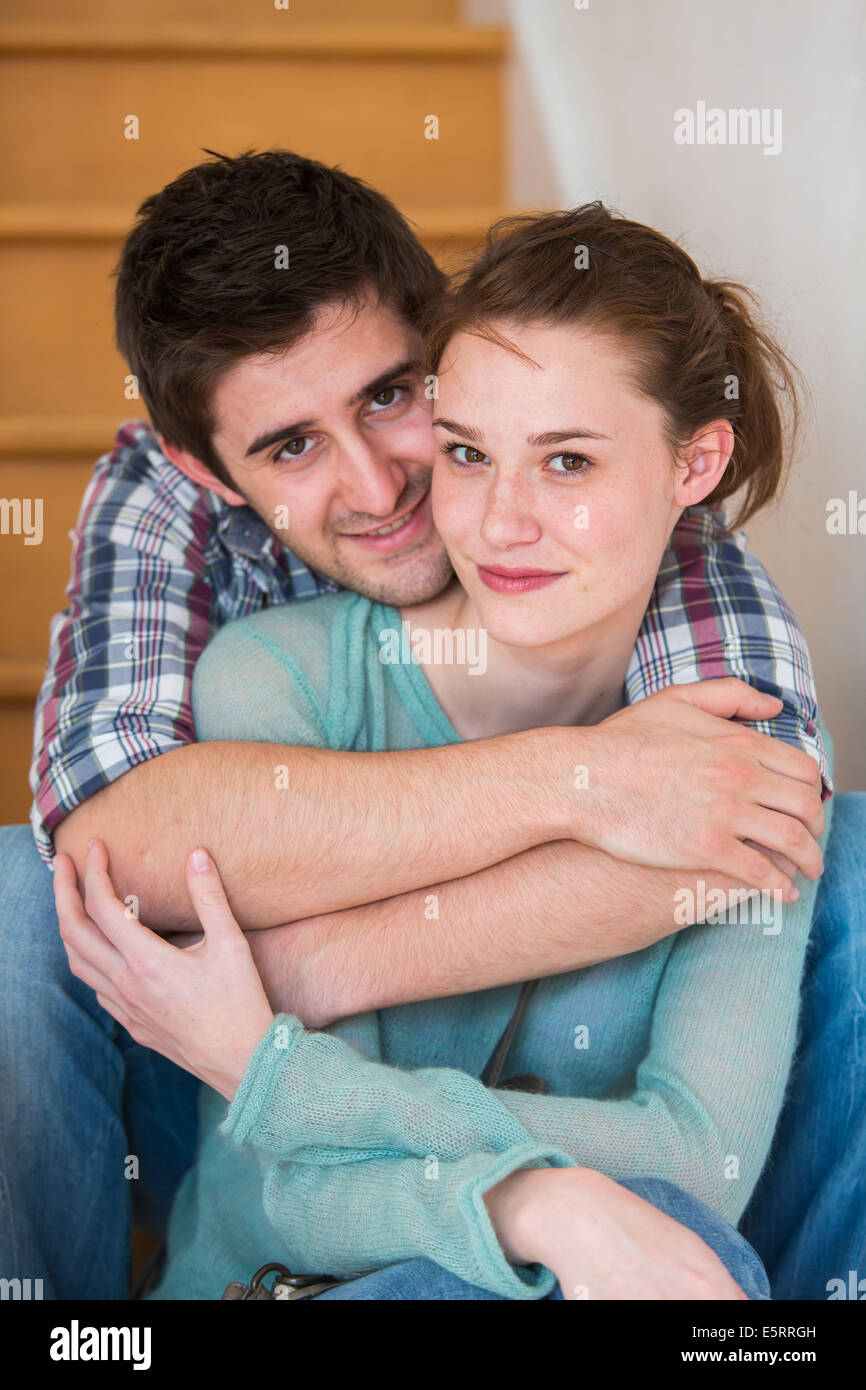 Portrait of a young couple Stock Photo - Alamy