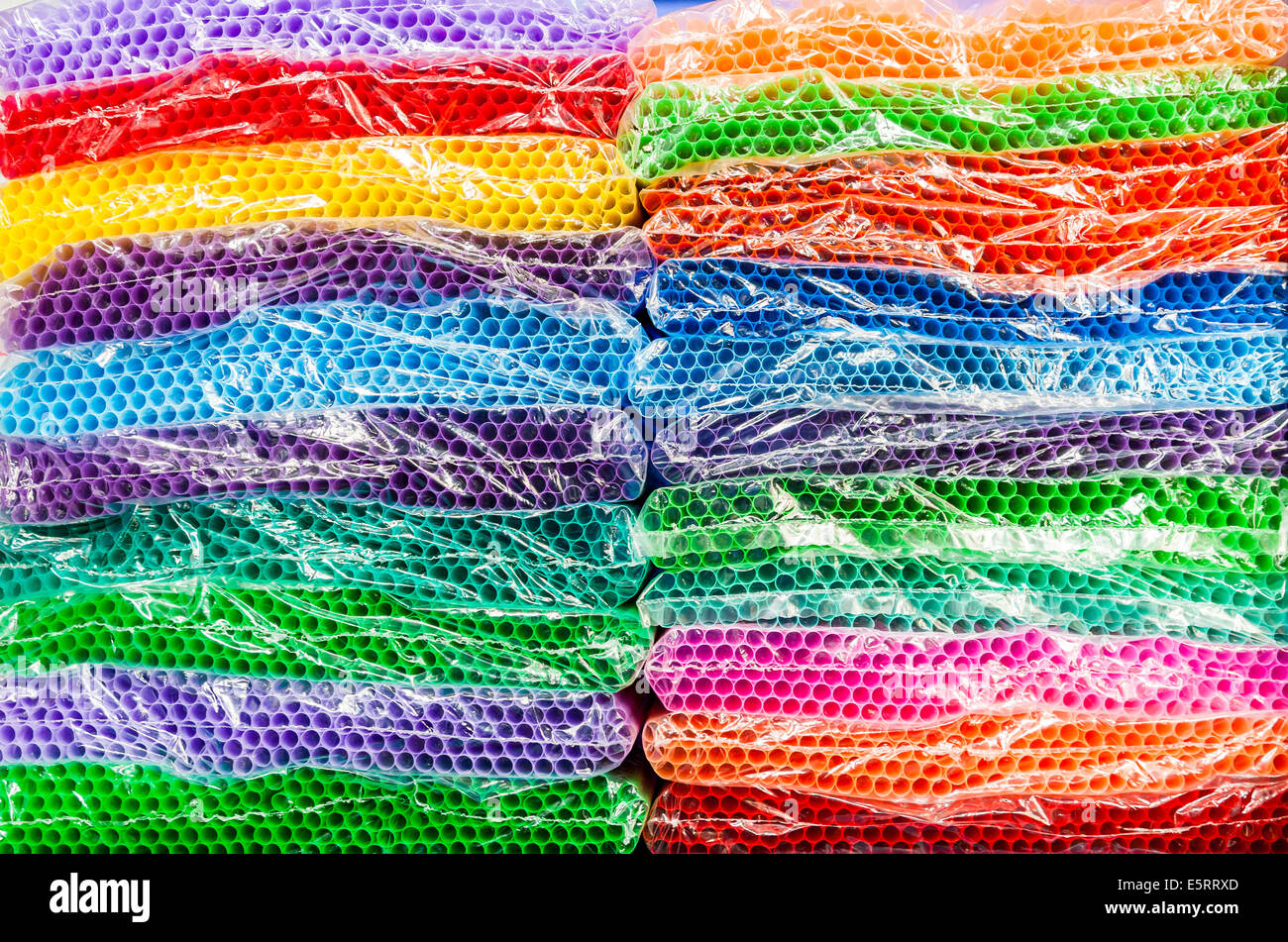 Colored plastic straws Stock Photo - Alamy