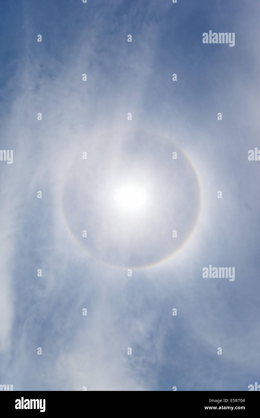Luminous halo around the Sun, optical phenomenon Stock Photo - Alamy