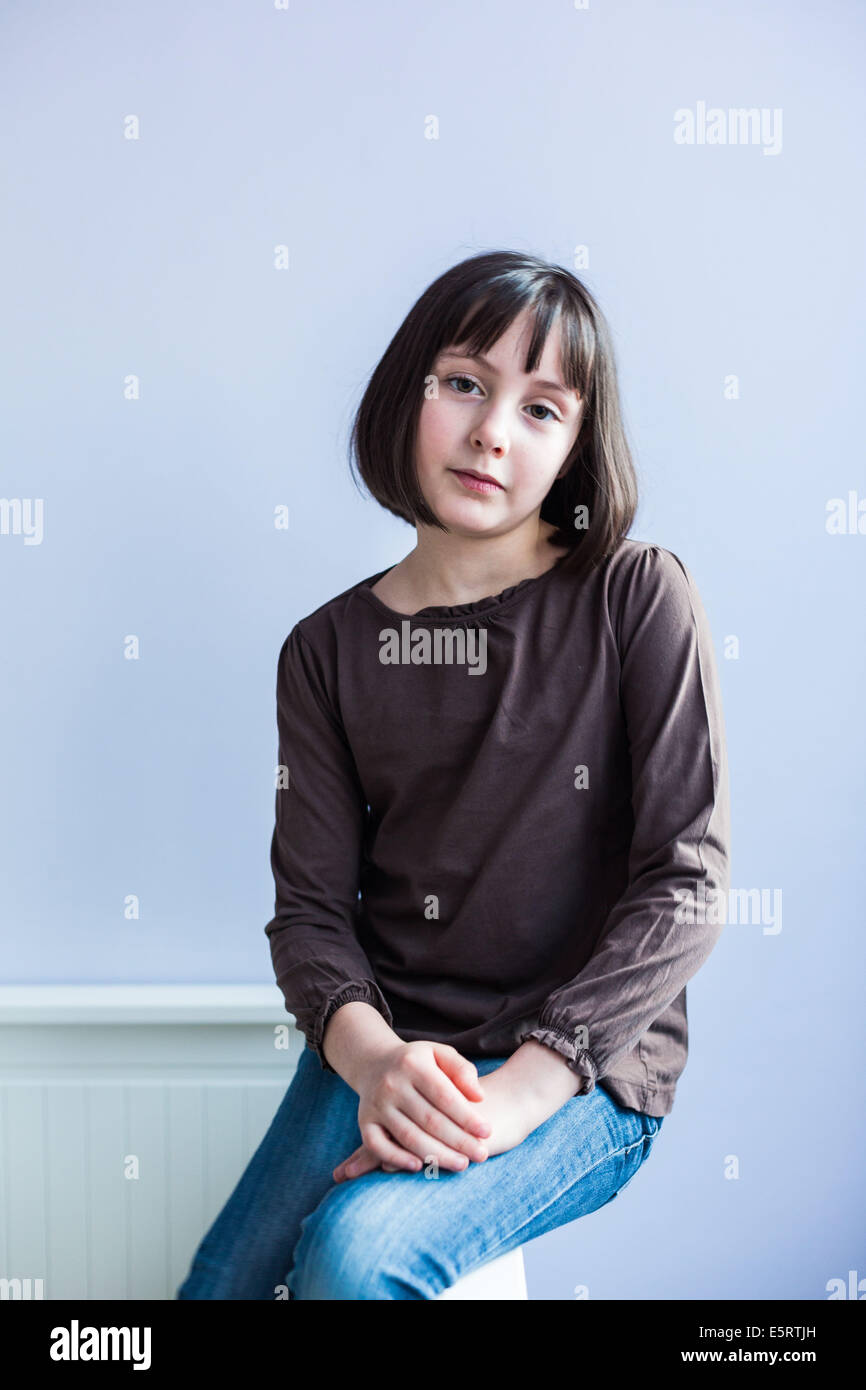 9-year-old girl Stock Photo - Alamy