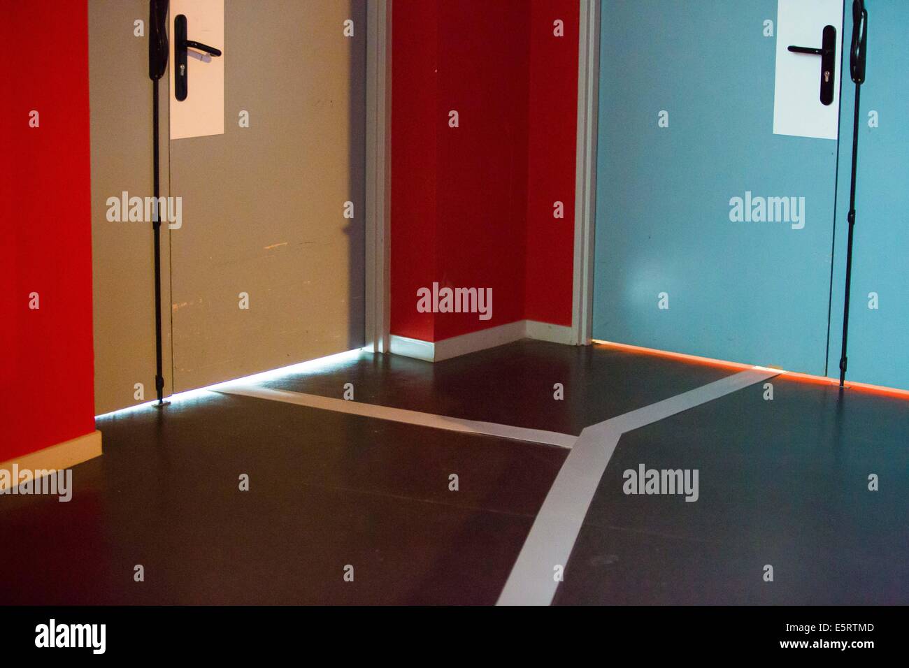 Guide strips on the ground for the visually impaired Stock Photo - Alamy