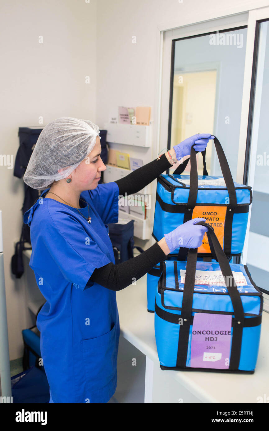 Chemotherapy distribution of the different hospital department. Limoges ...