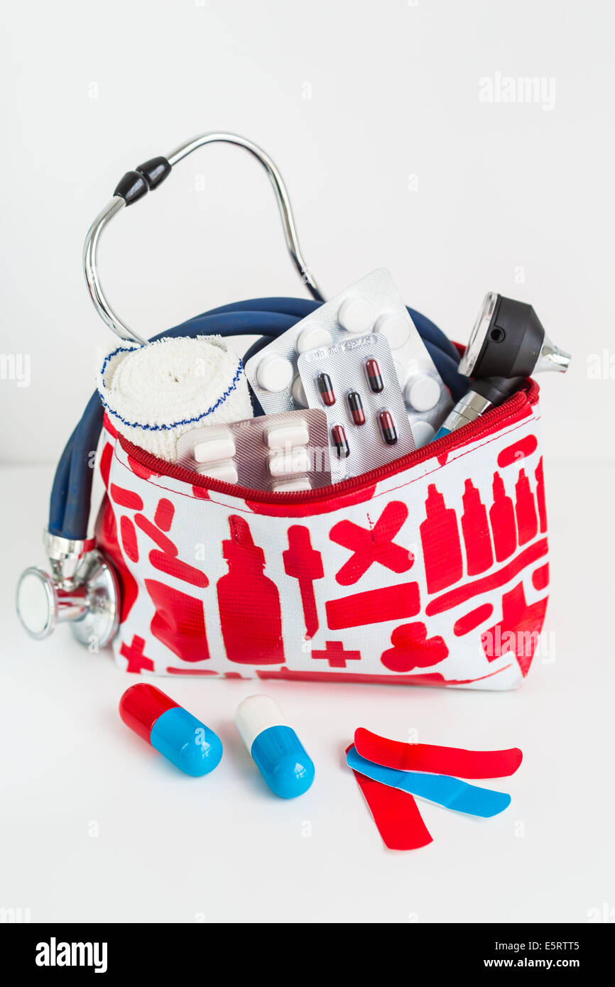 Clear first aid kit Stock Photo - Alamy