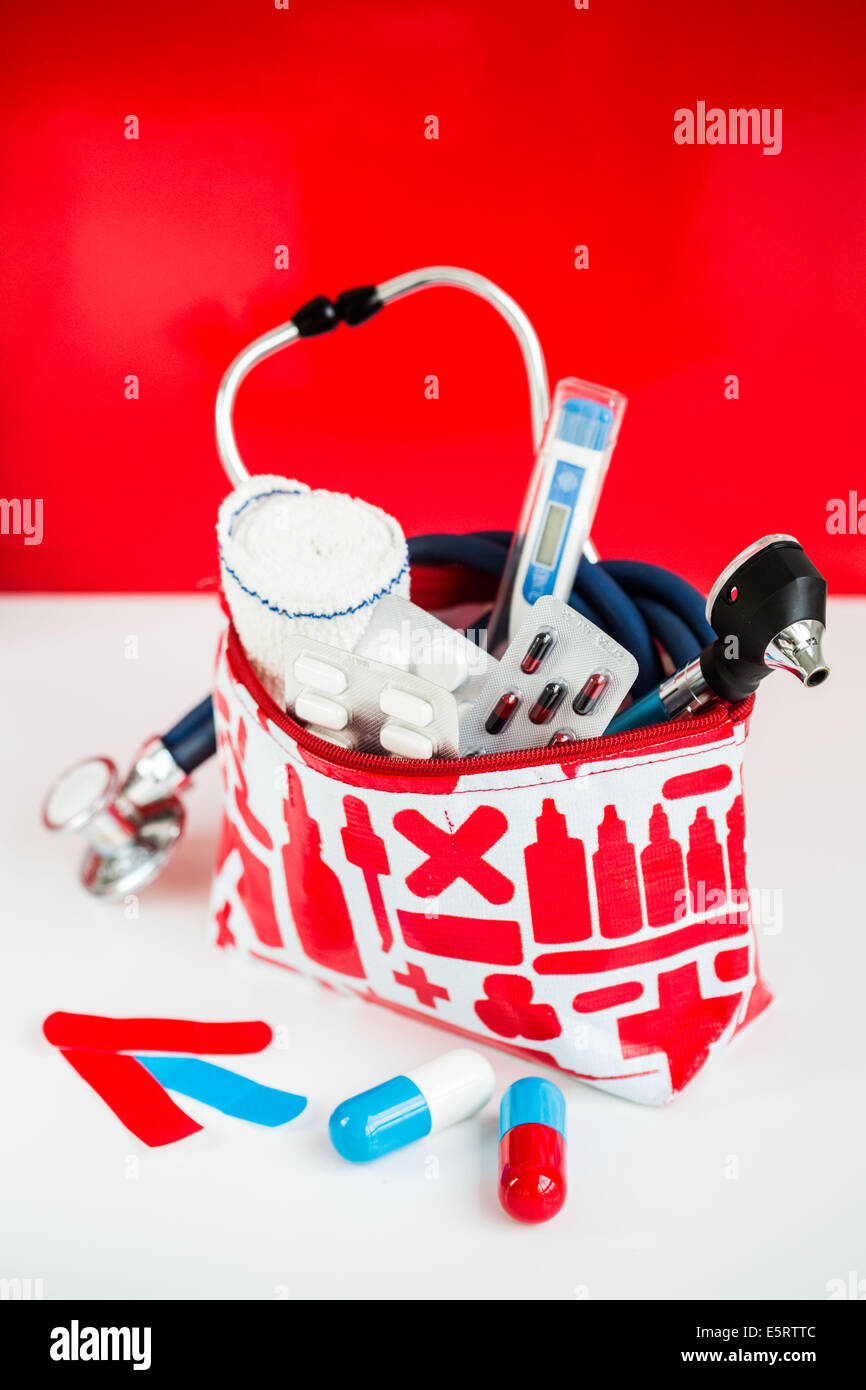 Clear first aid kit Stock Photo - Alamy