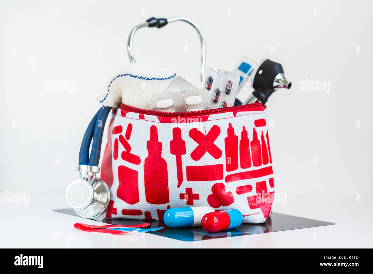 Clear first aid kit Stock Photo - Alamy