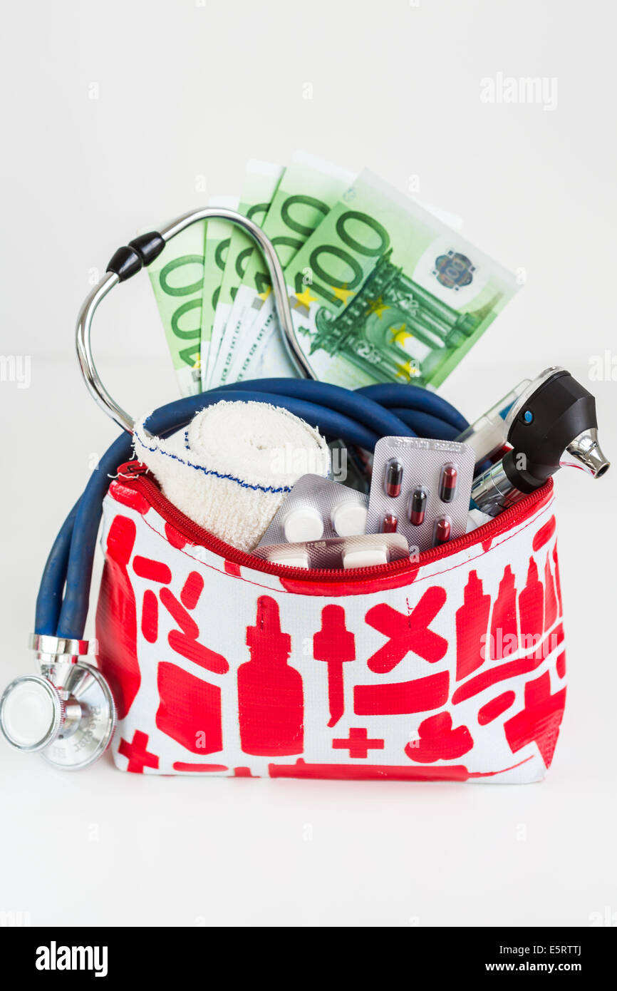 First aid box money hi-res stock photography and images - Alamy