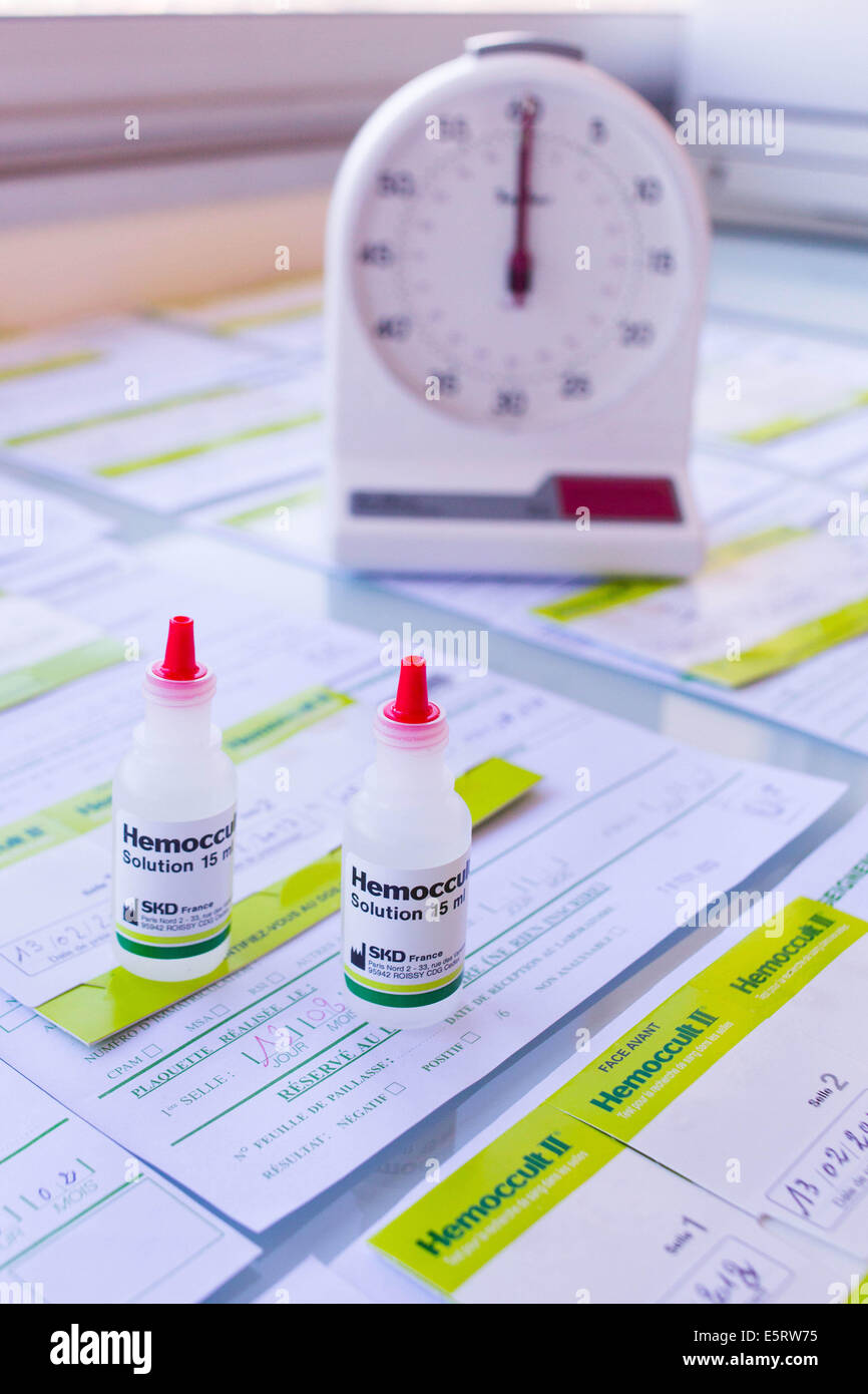 Hemoccult test in laboratory Stock Photo - Alamy