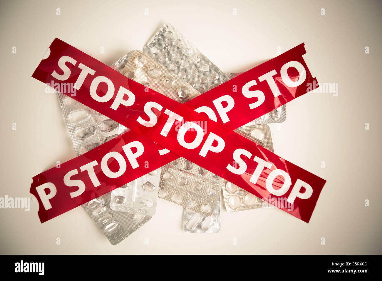 Conceptual image on stopping medical treatment Stock Photo - Alamy