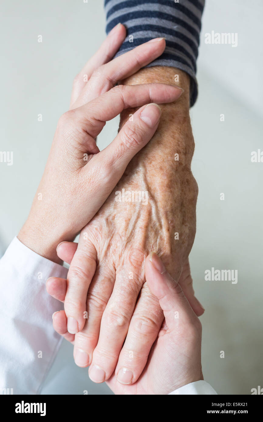 Palliative care hands hi-res stock photography and images - Alamy