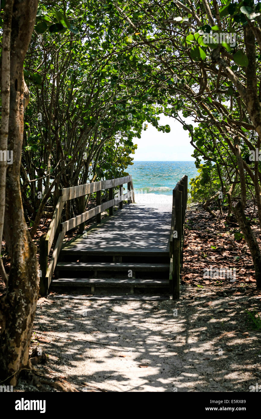 Public beach access onto Bonita beach in Florida Stock Photo - Alamy