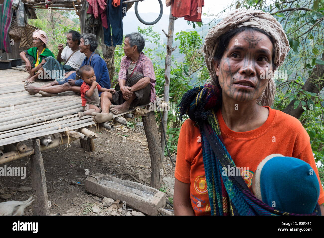 Funeral of 5-year old girl, Krai Do (Burmese: Kyar Hto) village, hills ...