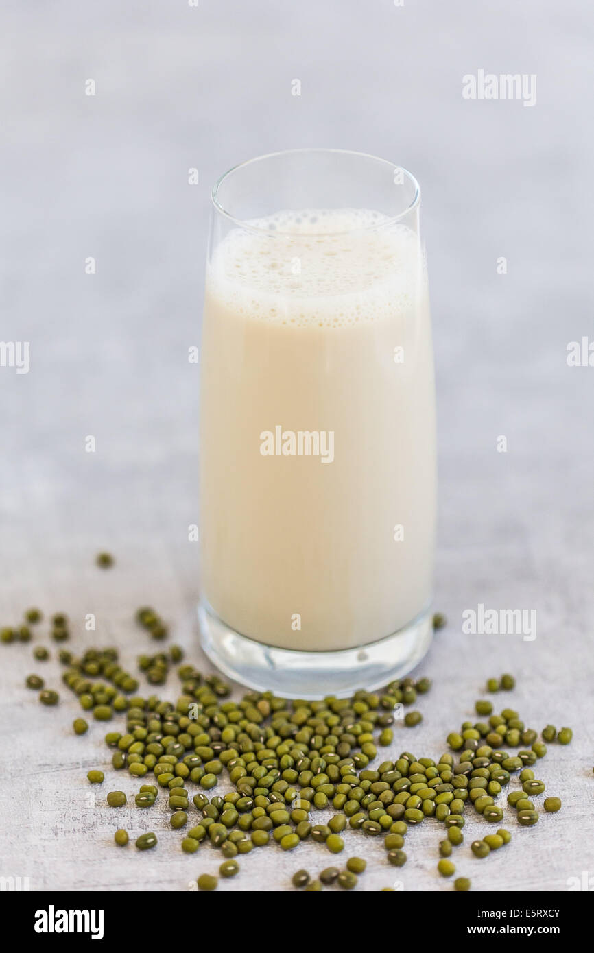 Soya beans and soja milk Stock Photo - Alamy