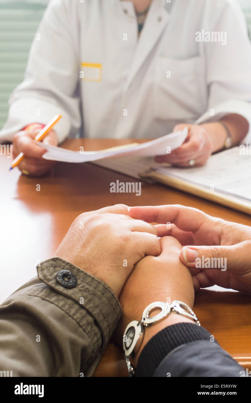 Doctor discussing with a couple.. Department of reproductive medicine ...