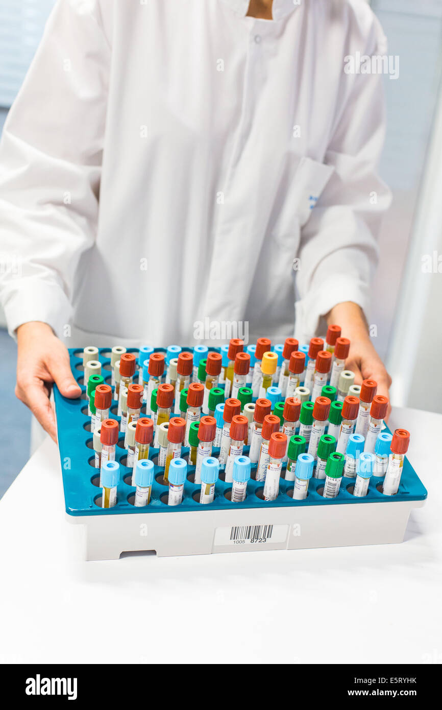 Blood samples in a medical laboratory Stock Photo - Alamy