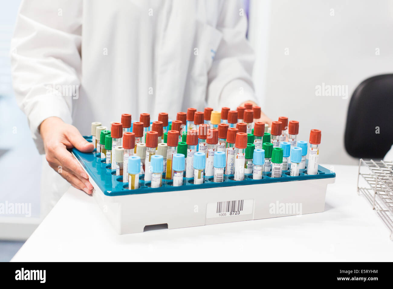 Blood samples in a medical laboratory Stock Photo - Alamy