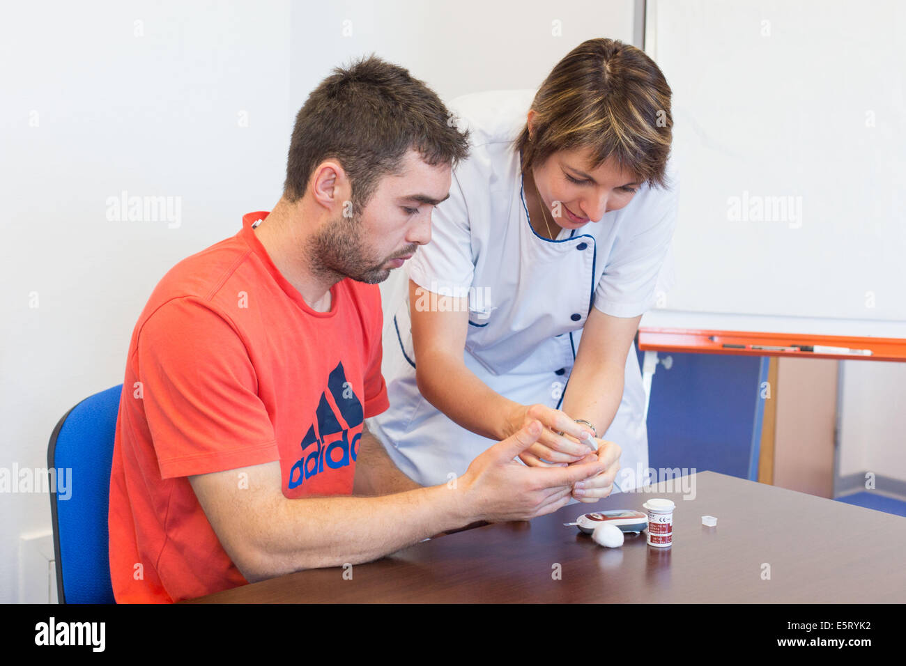 Diabetes workshop, education programme for diabetic patients led by a ...