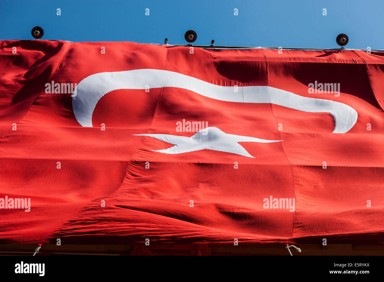 Turkish flag in Istanbul, Turkey Stock Photo - Alamy