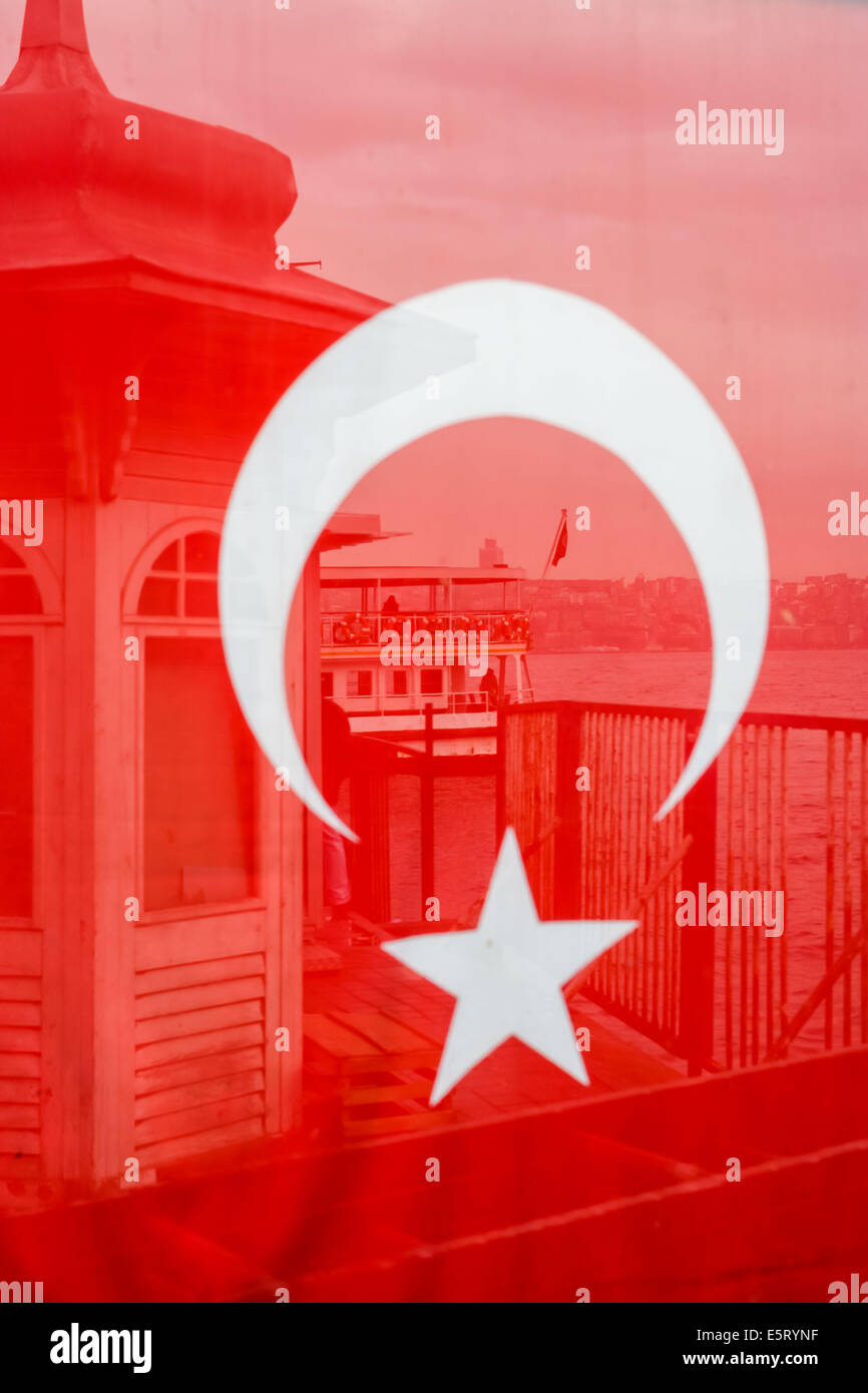 Turkish flag in Istanbul, Turkey Stock Photo - Alamy