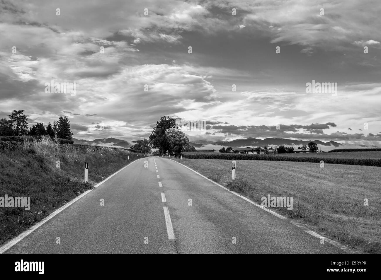 Beautiful blue sky between Black and White Stock Photos & Images - Alamy