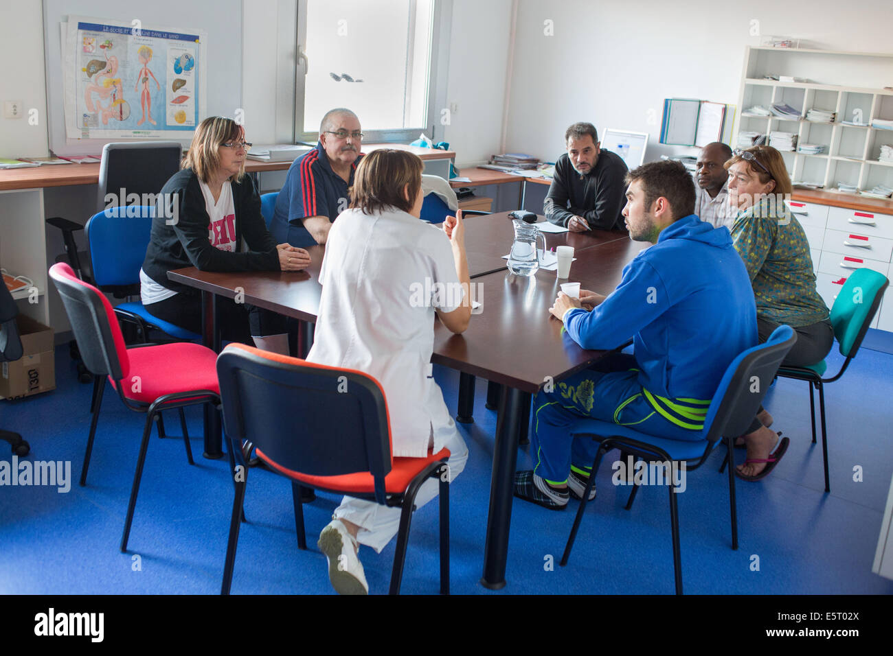 Diabetes workshop, education programme for diabetic patients led by a ...