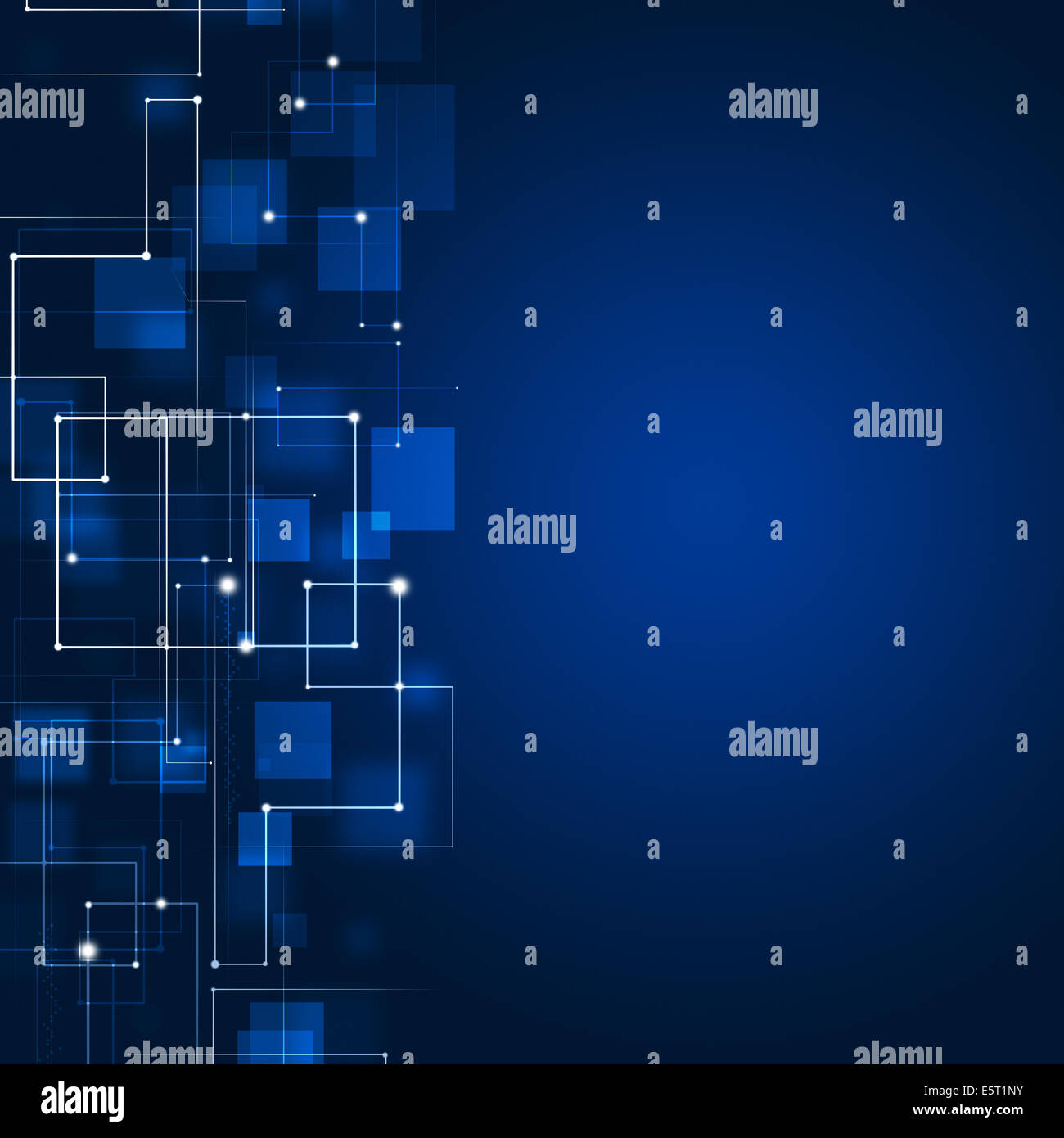 abstract technology and business communications blue background Stock ...