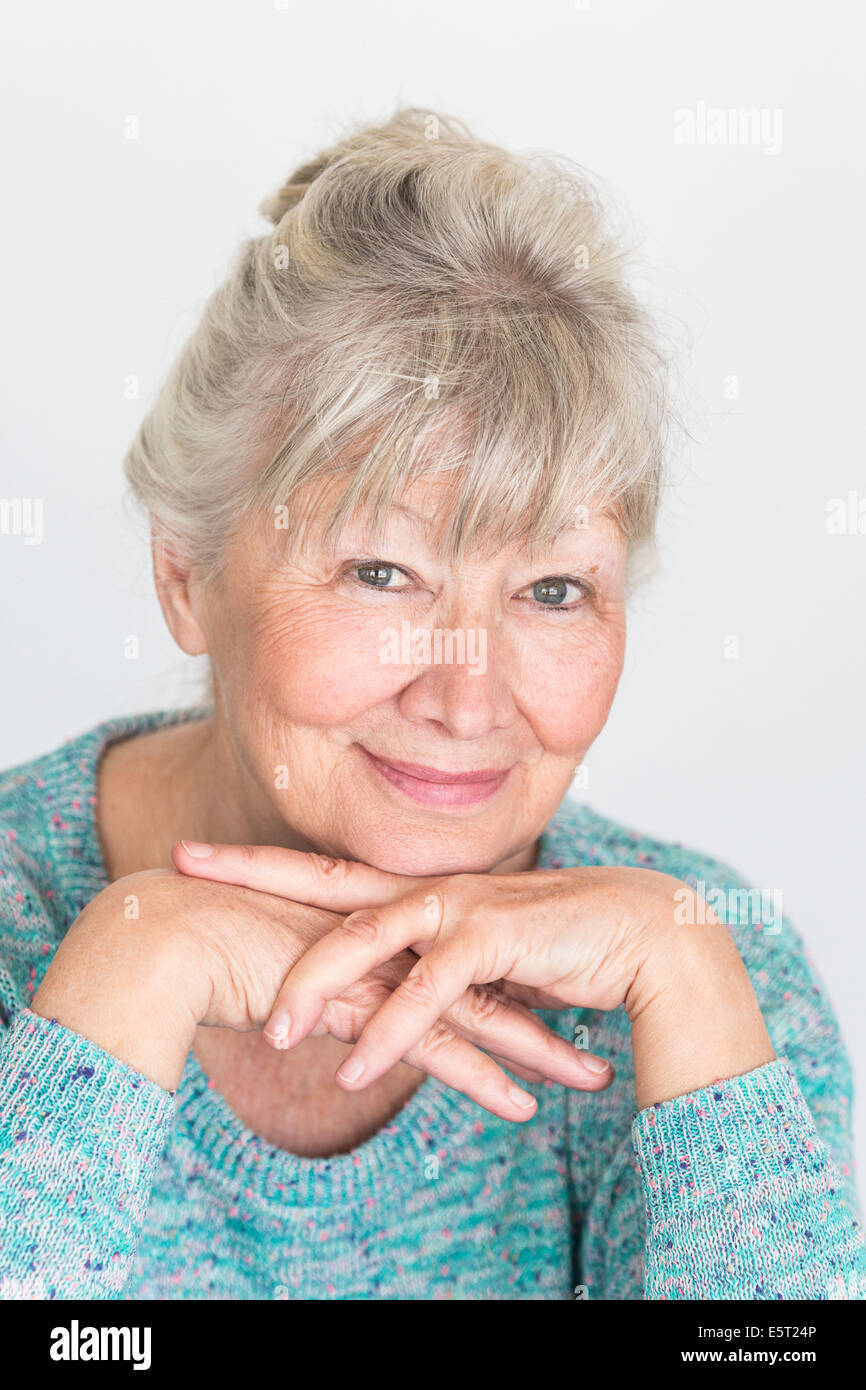 Senior woman portrait Stock Photo - Alamy