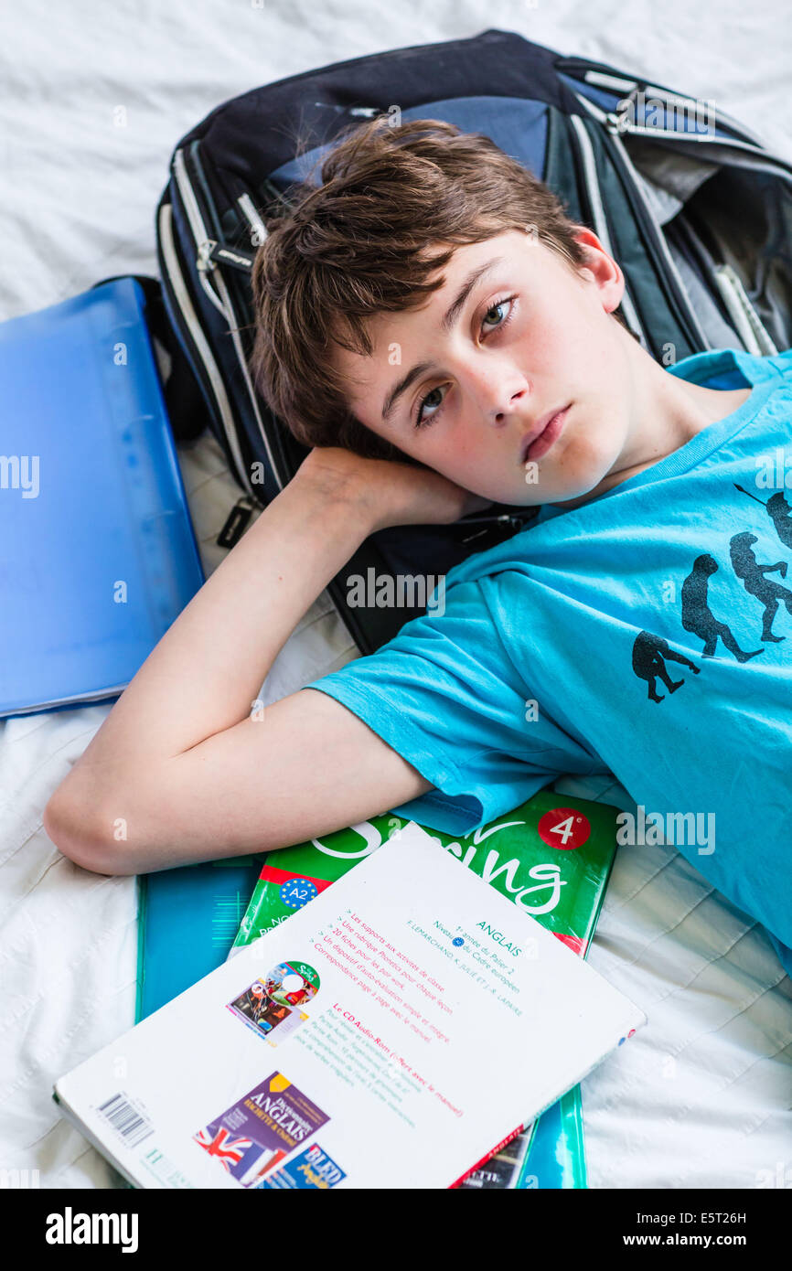 Depressed teenage boy Stock Photo - Alamy