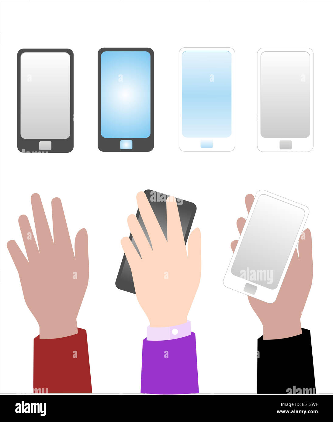 Hand holding smartphone on the palm Stock Photo - Alamy