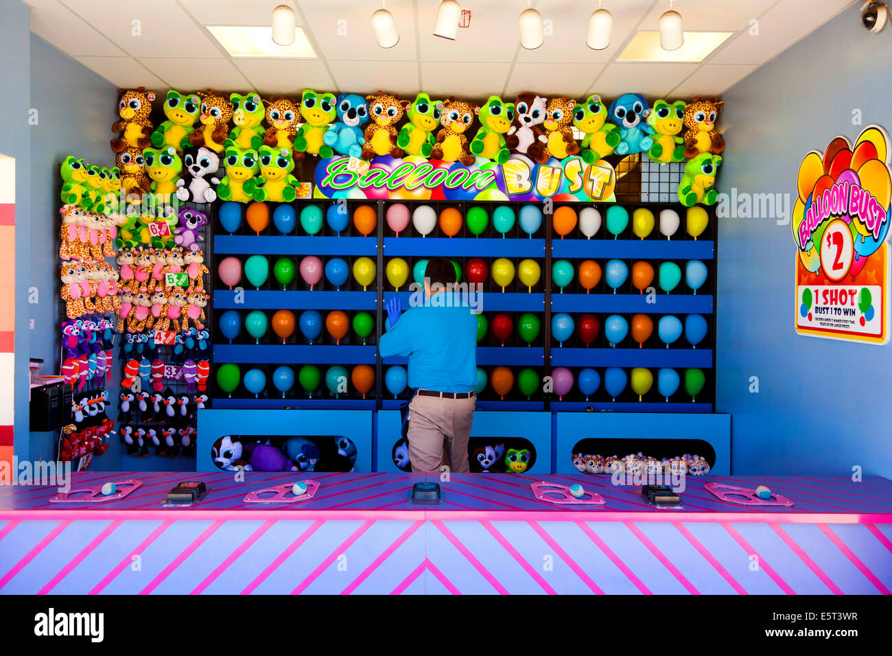 Worker at Amusement Park, Santa Cruz, California, United States of ...